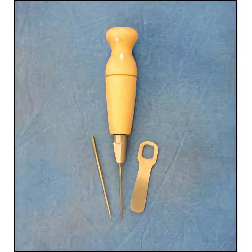 Sewing Awl Haft w/ Wrench - Two Types of Needles - General Leather Work